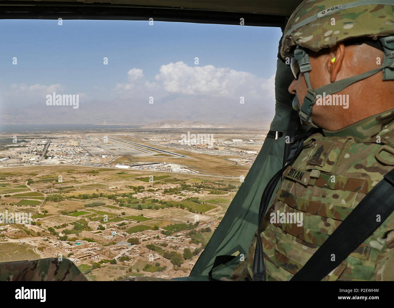 U.S. Army Command Sgt. Maj. Kevin Bryan, Bagram Support Group CSM, took ...