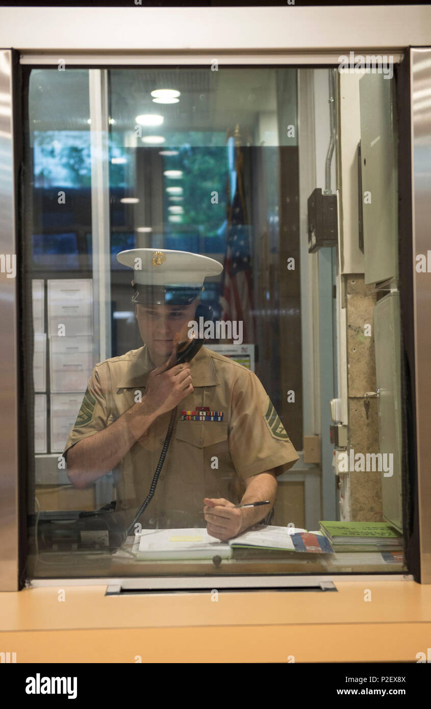 U.S. Marine SSgt. Joshua Rice, a Marine Security Guard Assistant ...
