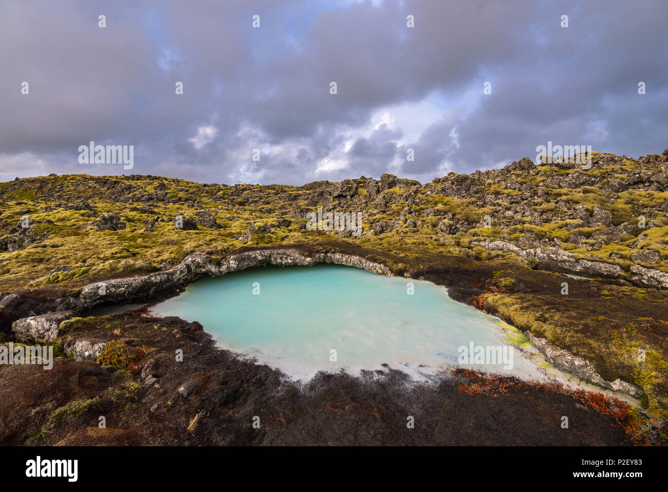 Blue Lagoon, Storm, Lake, Lava, Grindavík, Reykjanes, Iceland, Europe ...