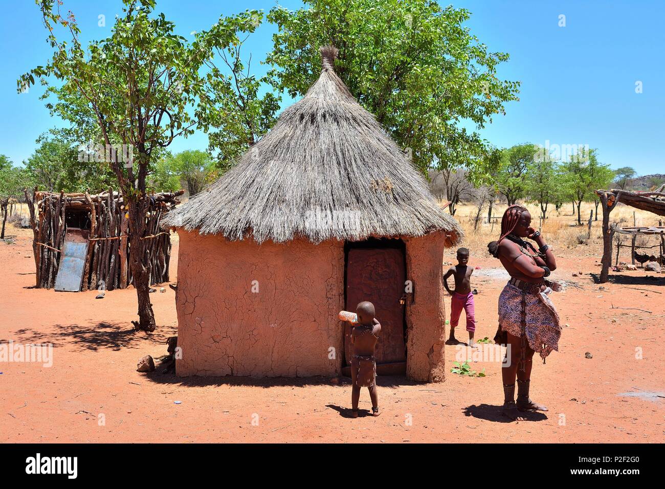 Namibia, Damaraland, Kamanjab, Himba village Stock Photo - Alamy