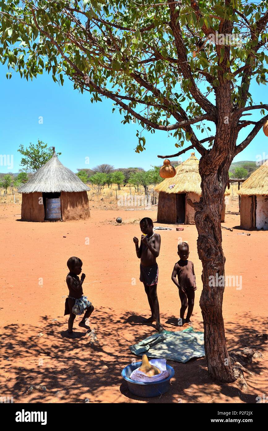 Namibia, Damaraland, Kamanjab, Himba village Stock Photo - Alamy