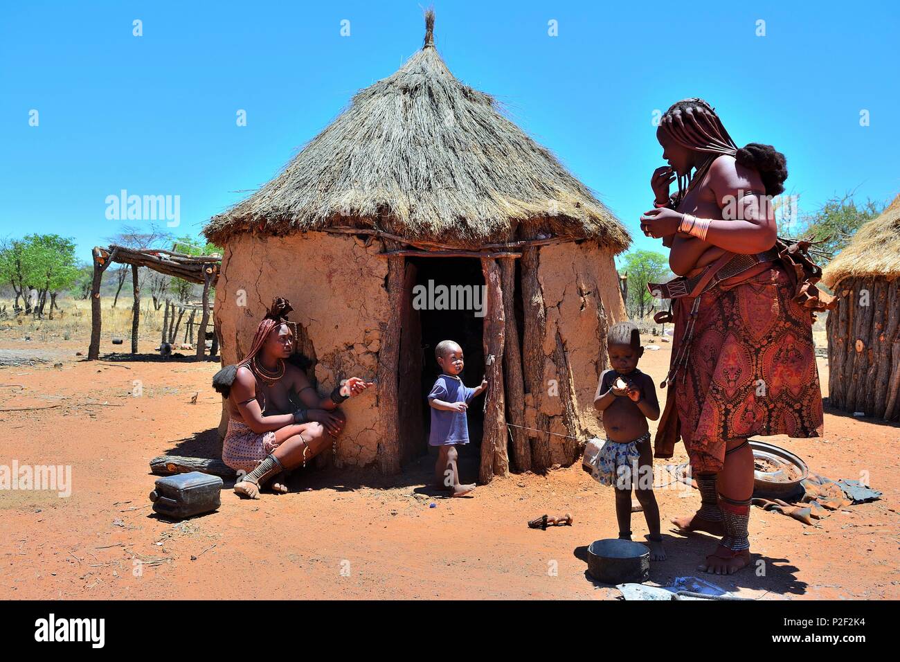 Namibia, Damaraland, Kamanjab, Himba village Stock Photo - Alamy
