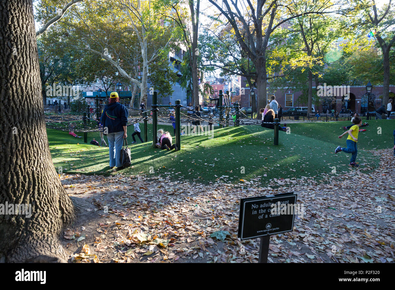 Playground in washington square park hi-res stock photography and ...