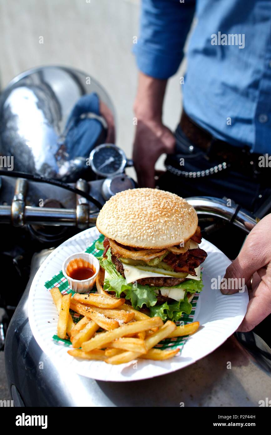 Francois burger, the classic Stock Photo - Alamy