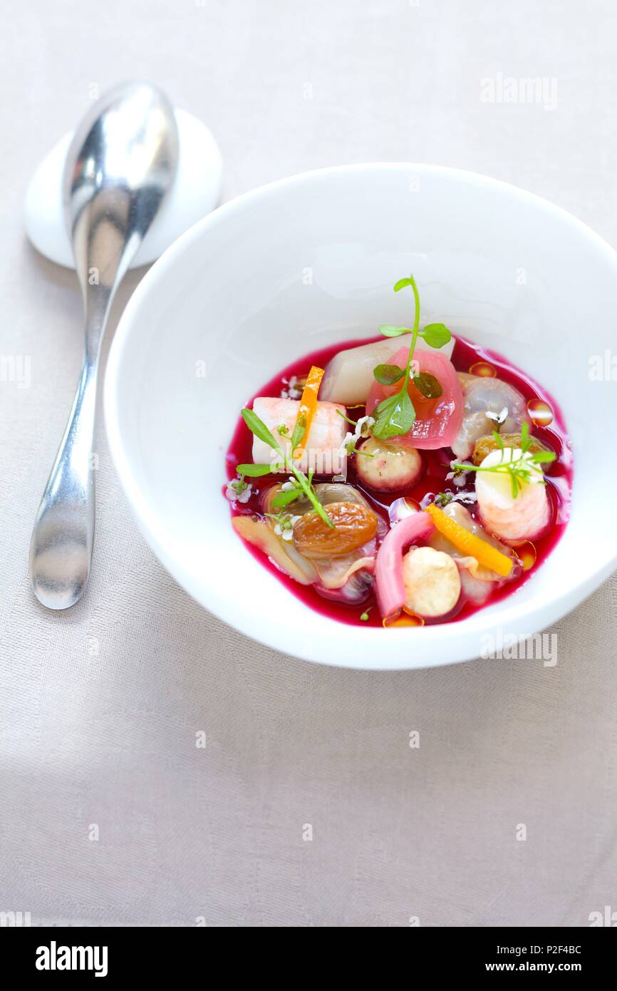 France, Vendee, Noirmoutier Island, L'Herbaudiere, La Marine restaurant ...