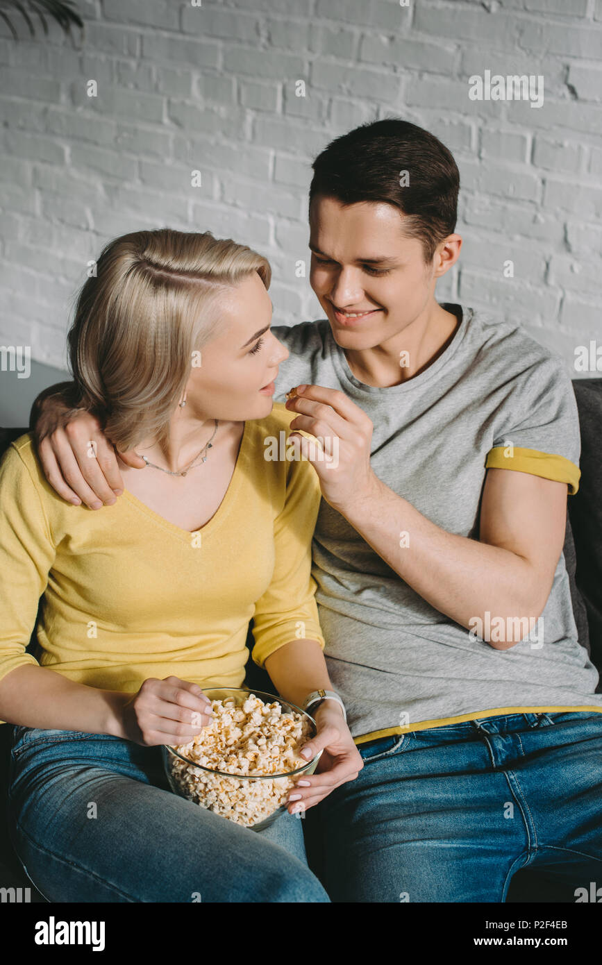 Boyfriend feeding girlfriend hi-res stock photography and images - Alamy