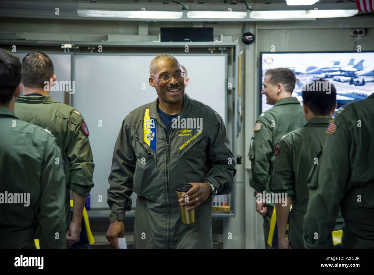 160902-N-QN175-216 ARABIAN GULF (Sept. 2, 2016) Rear Adm. Jesse Wilson ...