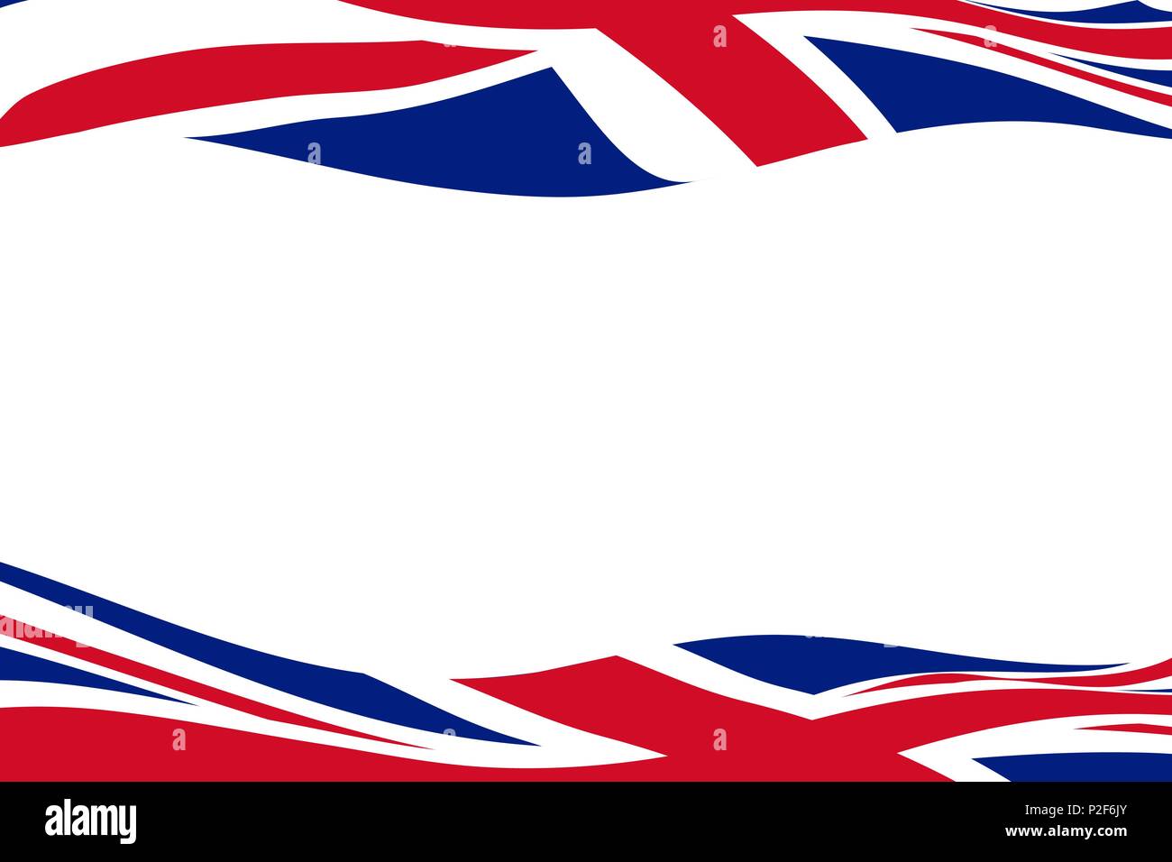 Frame template with two waving United Kingdom flags Stock Vector Image ...