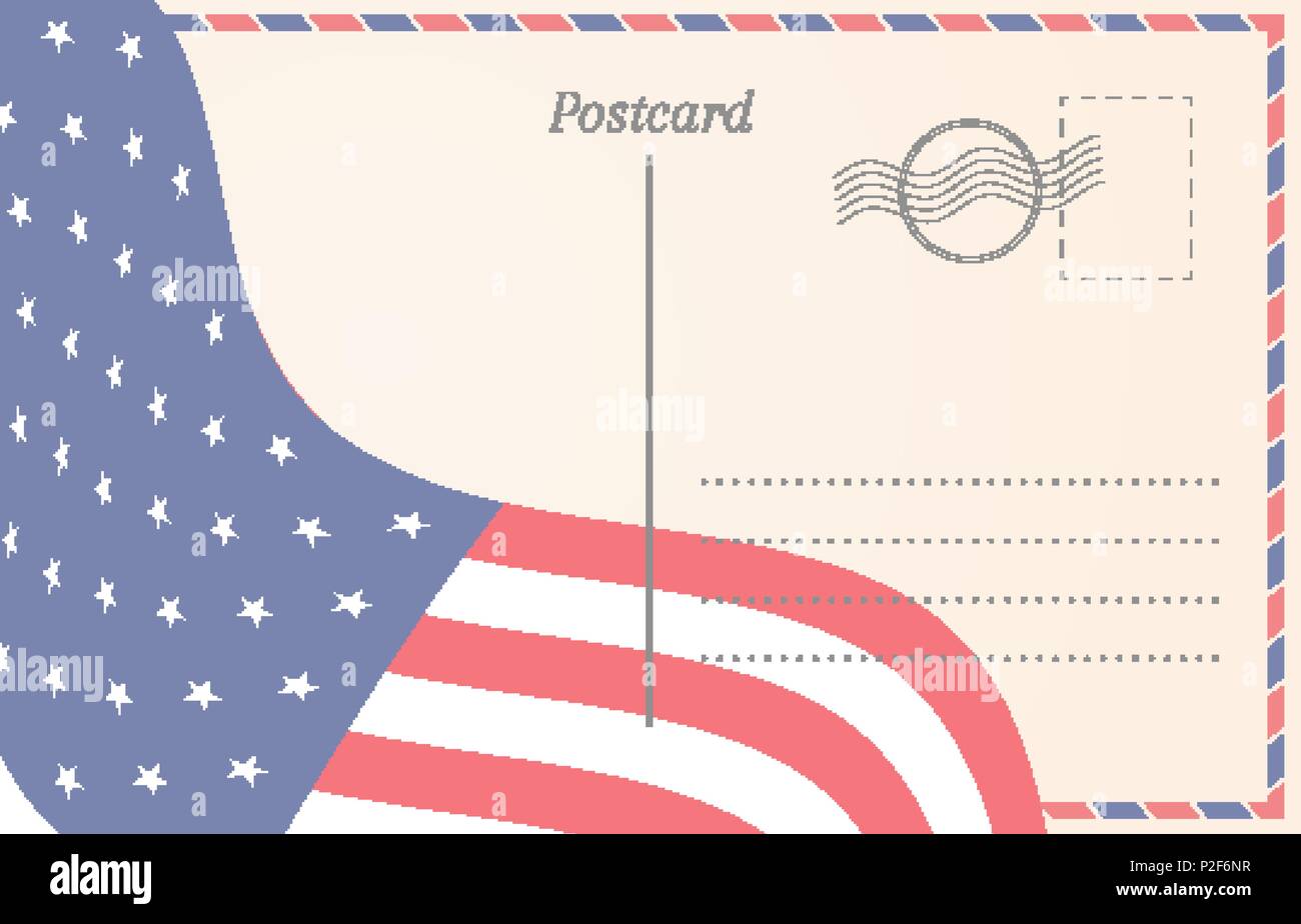 American postcard Stock Vector Images - Alamy