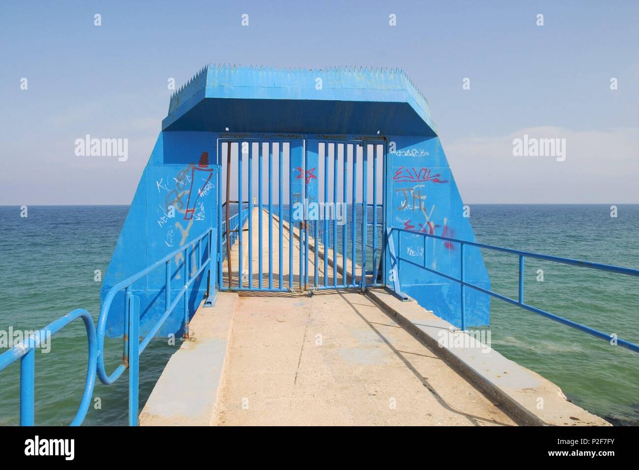 SPAIN - Catalonia - Barcelona. Badalona; muelle (53 Stock Photo - Alamy