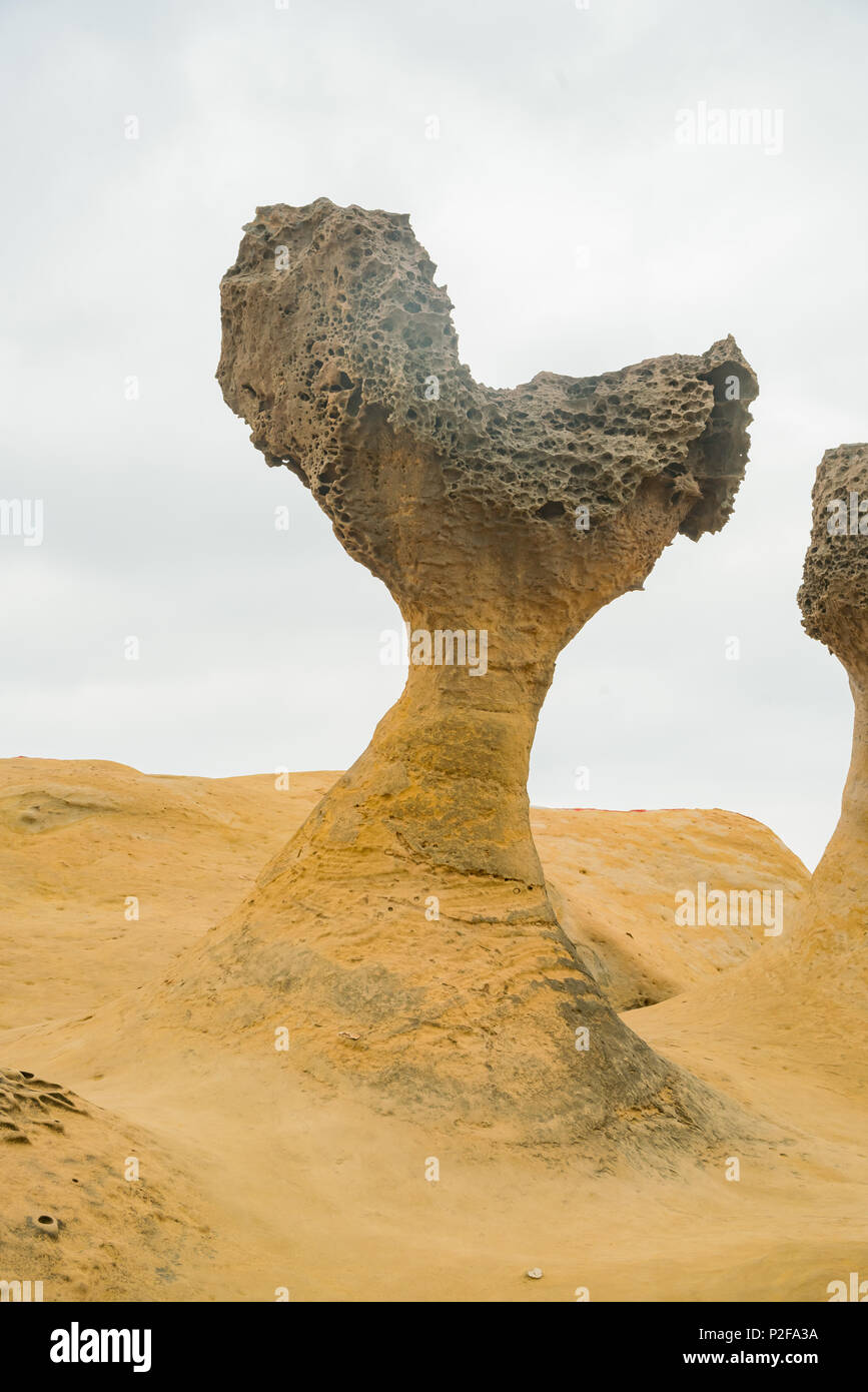 Special rocks in Yehliu Geopark at New Taipei City, Taiwan Stock Photo ...