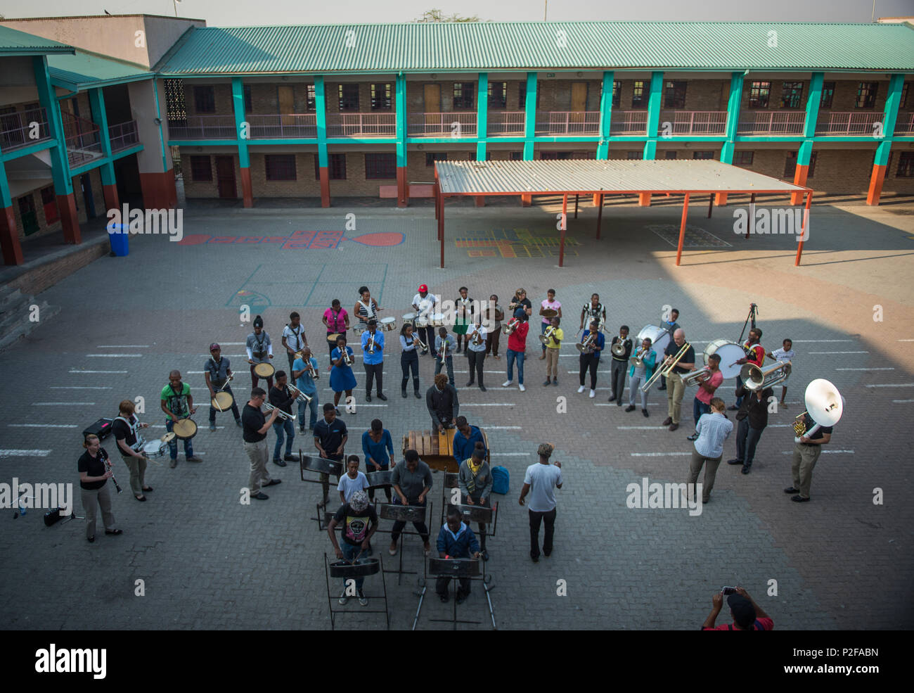 Music school students perform a concert at their school in Johannesburg ...
