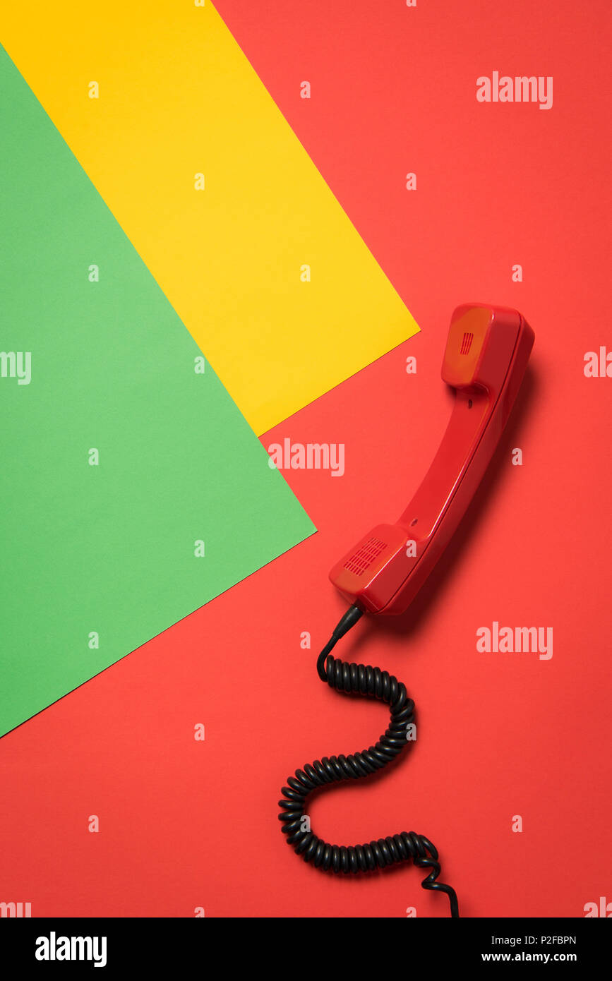 Red telephone receiver hi-res stock photography and images - Alamy