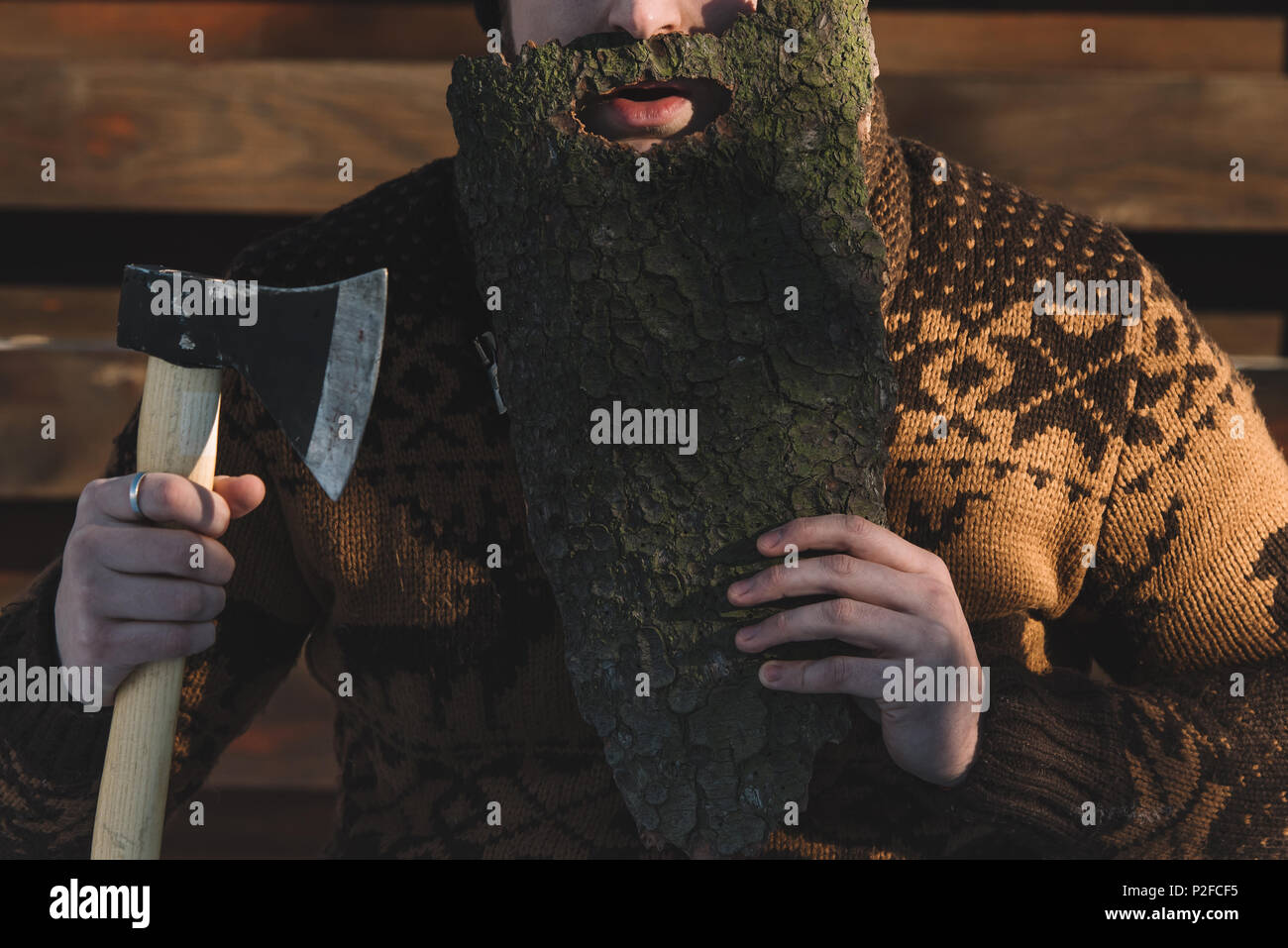 Cropped view man axe hi-res stock photography and images - Alamy