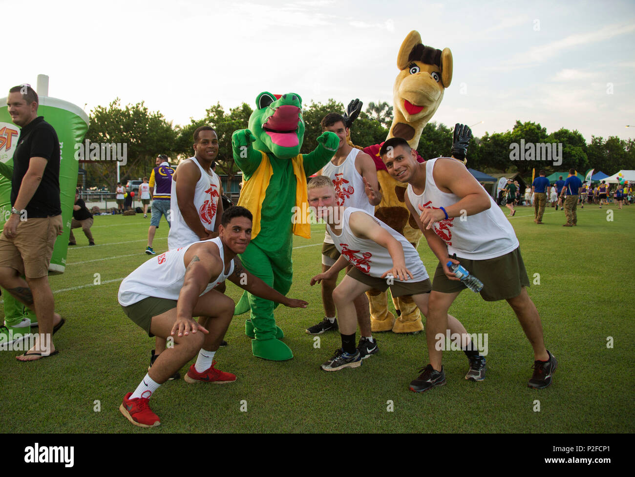 Marines with Marine Rotational Force – Darwin pose for a photo with the ...