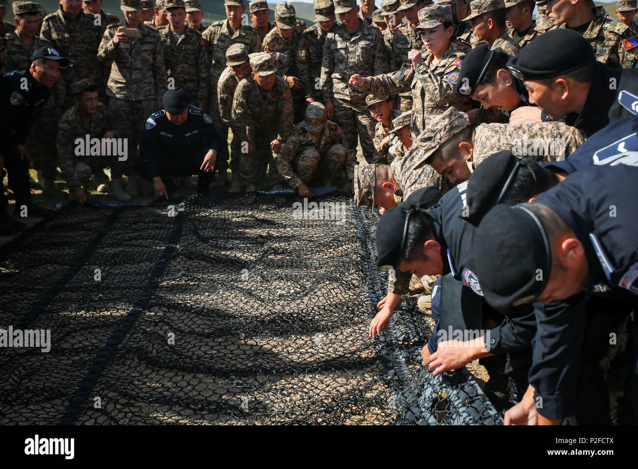 Mongolian Armed Forces soldiers and police officers from the Mongolian ...