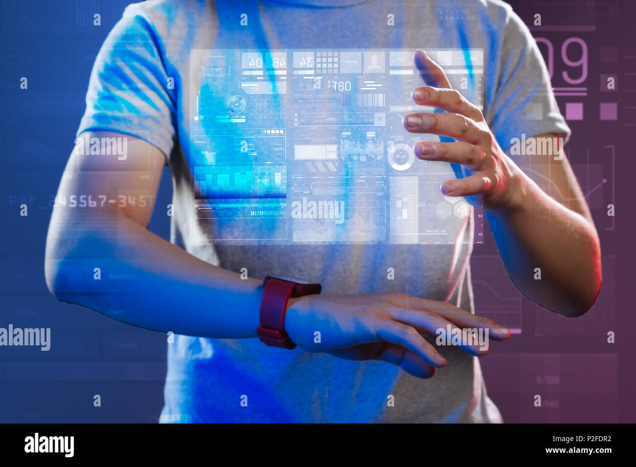 Holographic screen hi-res stock photography and images - Alamy