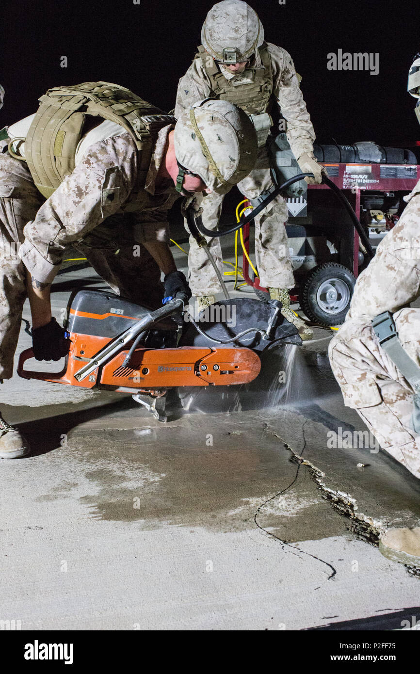 U.S. Marine Corps Sgt. Seth Eckel, a combat engineer with Marine Wing ...