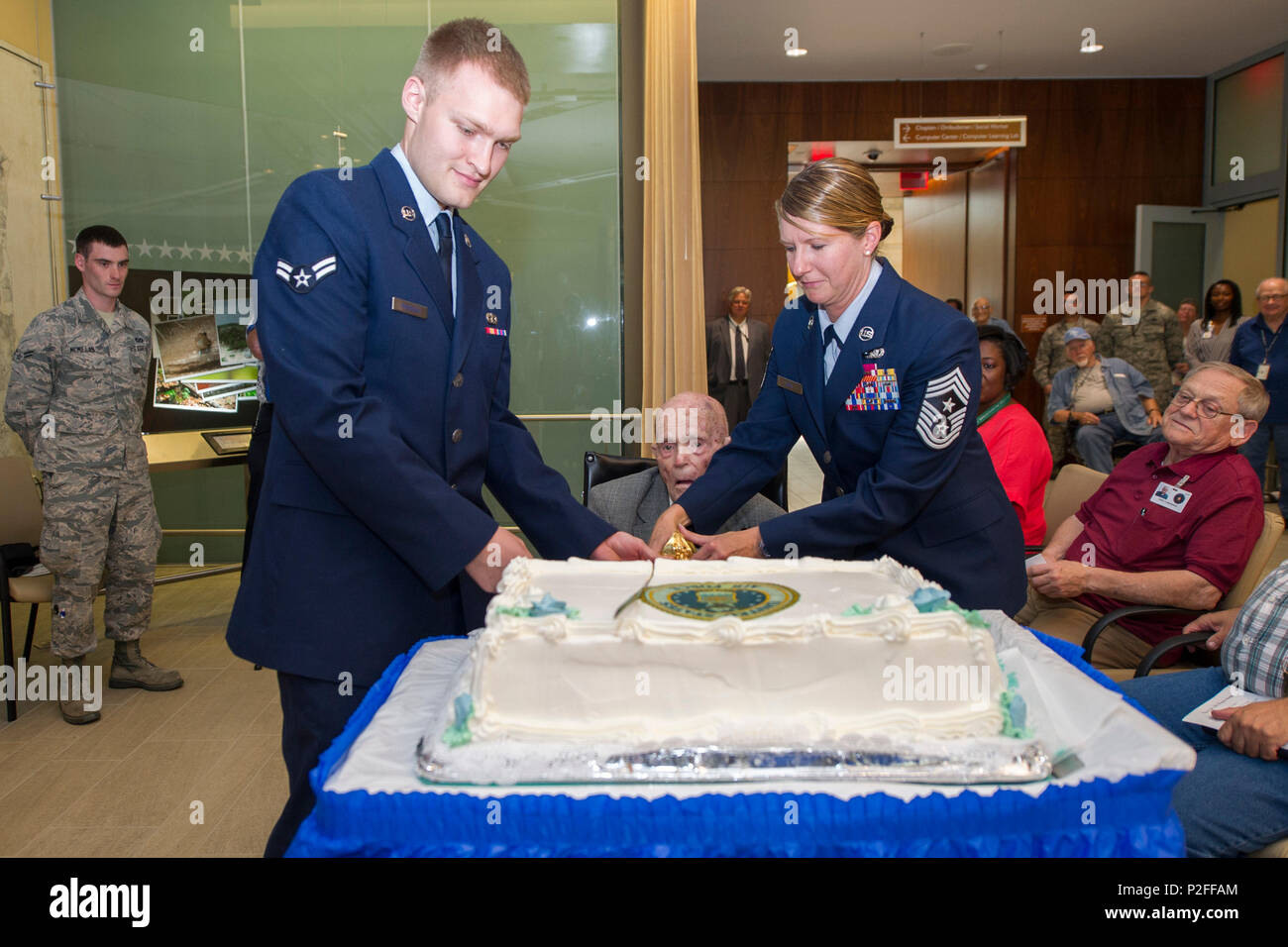Airman 1st Class Logan Wisnoski, left, 11th Civil Engineer Squadron, U ...