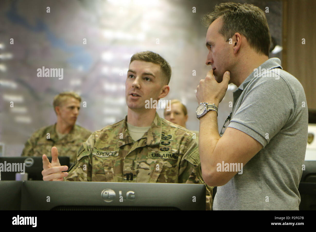 Capt. Griffin Spencer, fire support officer, Combined Joint Forces Land ...