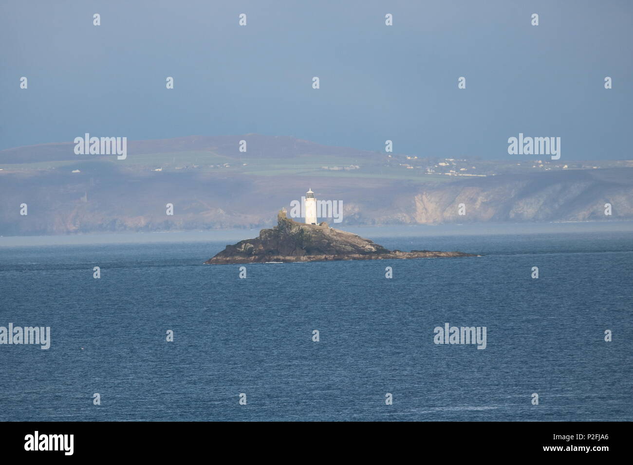 Godrevy Lighthouse, St Ives bay, Cornwall, England, UK Stock Photo - Alamy
