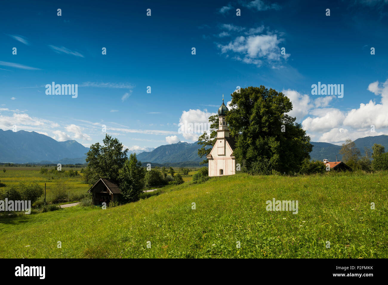 Church of St George, Ramsachkircherl, Murnauer Moos, Murnau, Upper ...