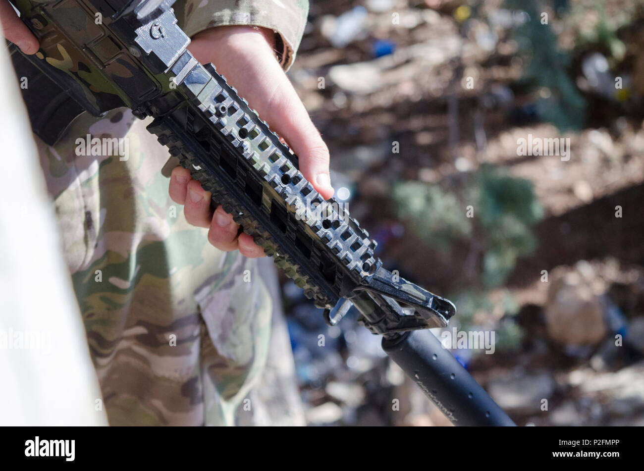 Airsoft m4 rifle rail Stock Photo - Alamy