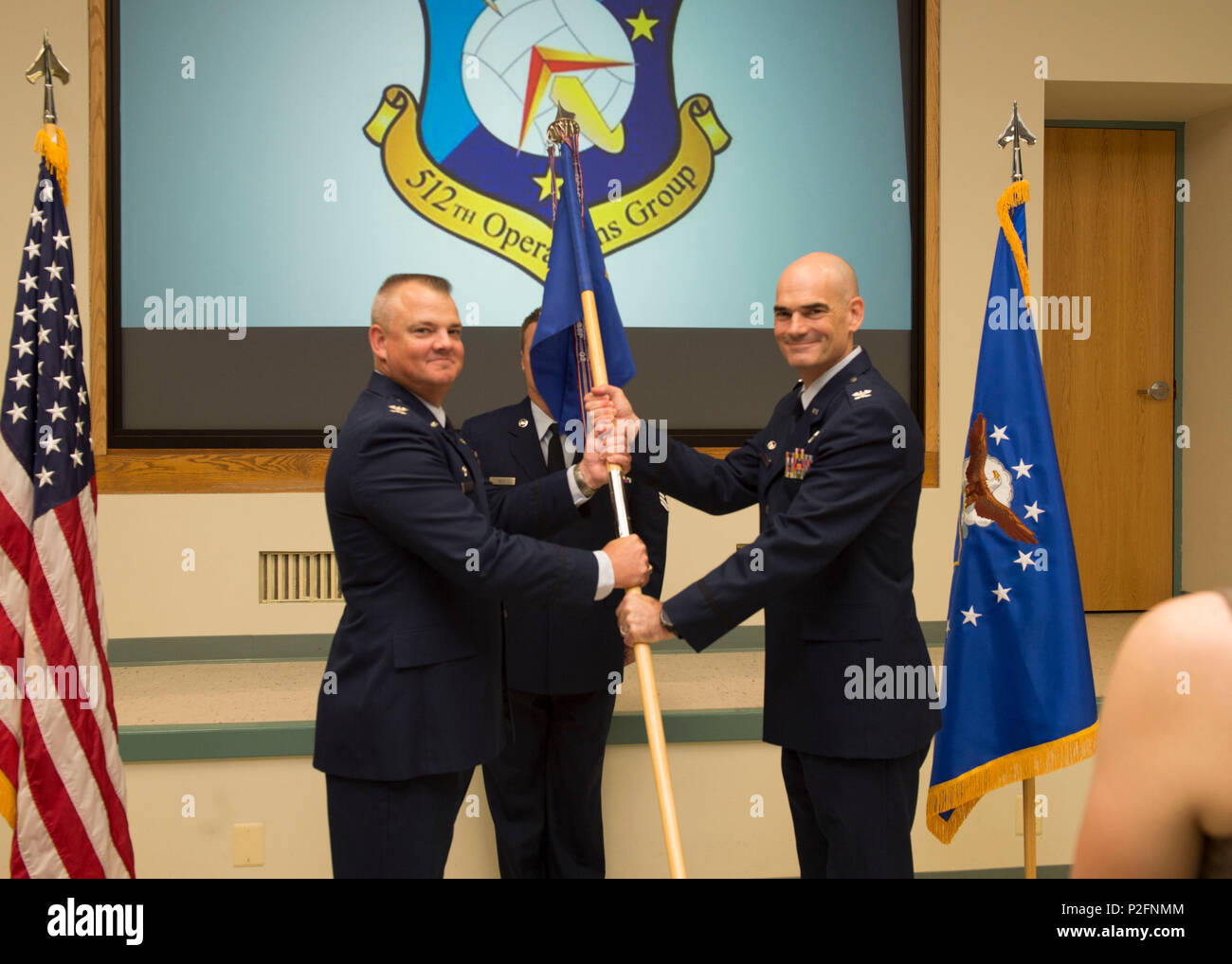 Col. Scott D. Durham, commander of the 512th Airlift Wing, and Col ...