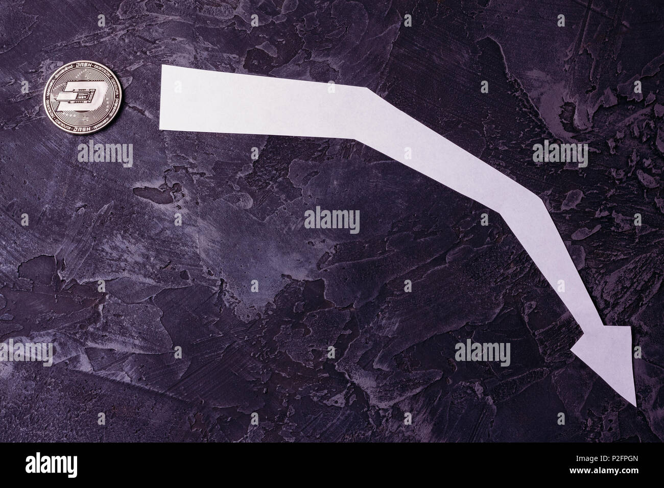 Coin of Creep Currency Dash drop on the market Stock Photo - Alamy