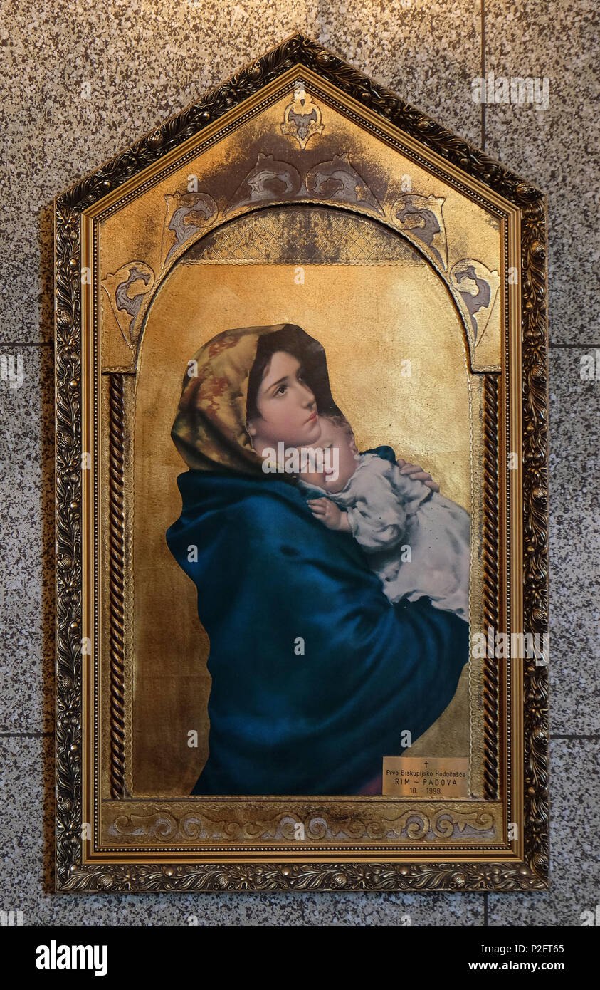 Virgin Mary with baby Jesus, church of Holy Trinity in Klenovnik ...