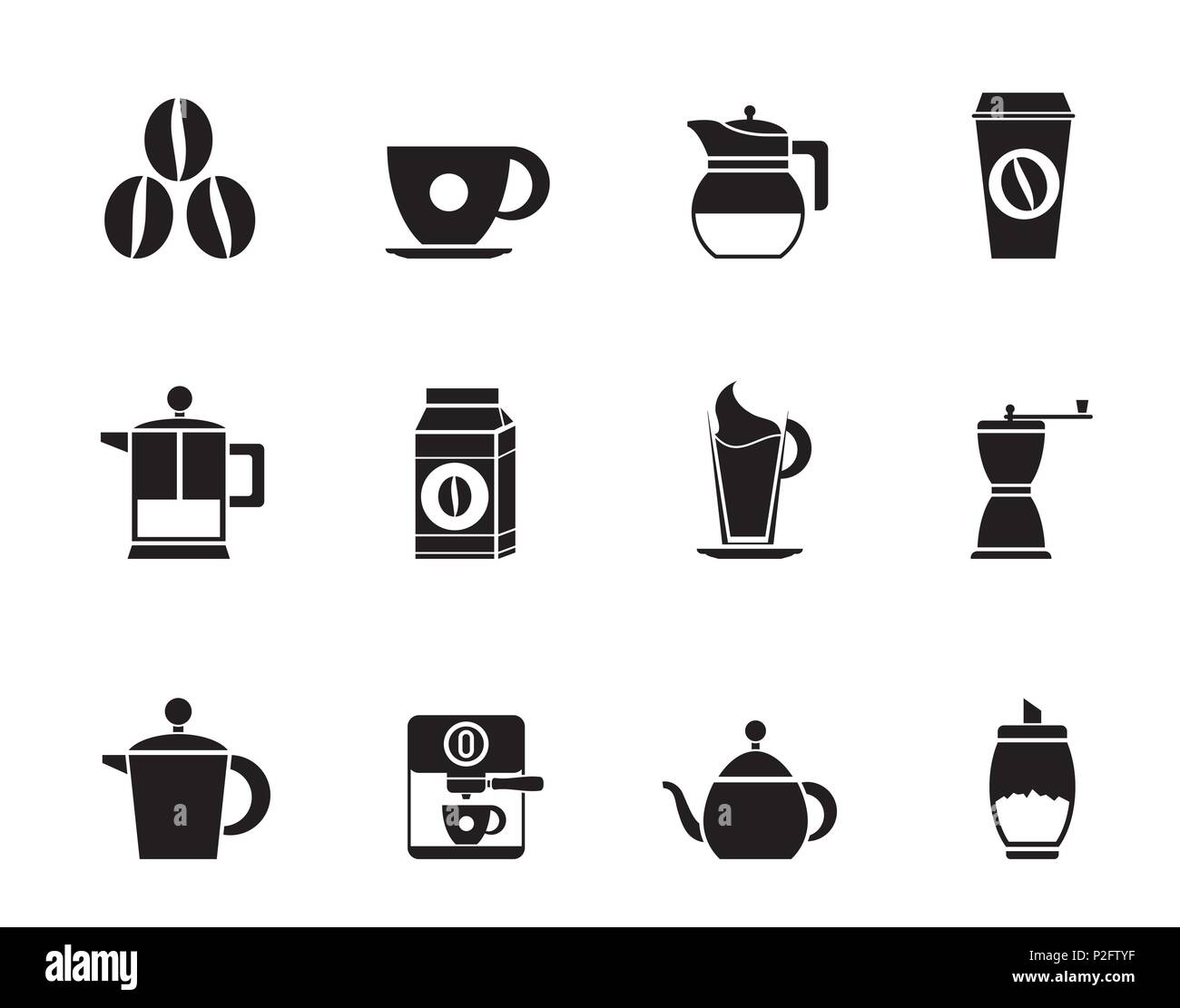 French press coffee teapot Stock Vector Images - Alamy