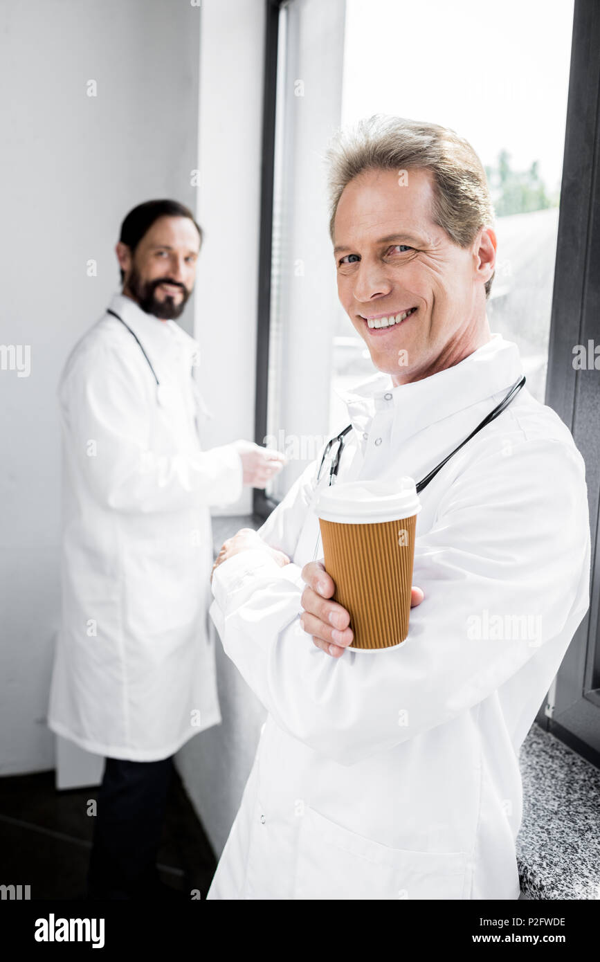 Happy doctors coffee hi-res stock photography and images - Alamy