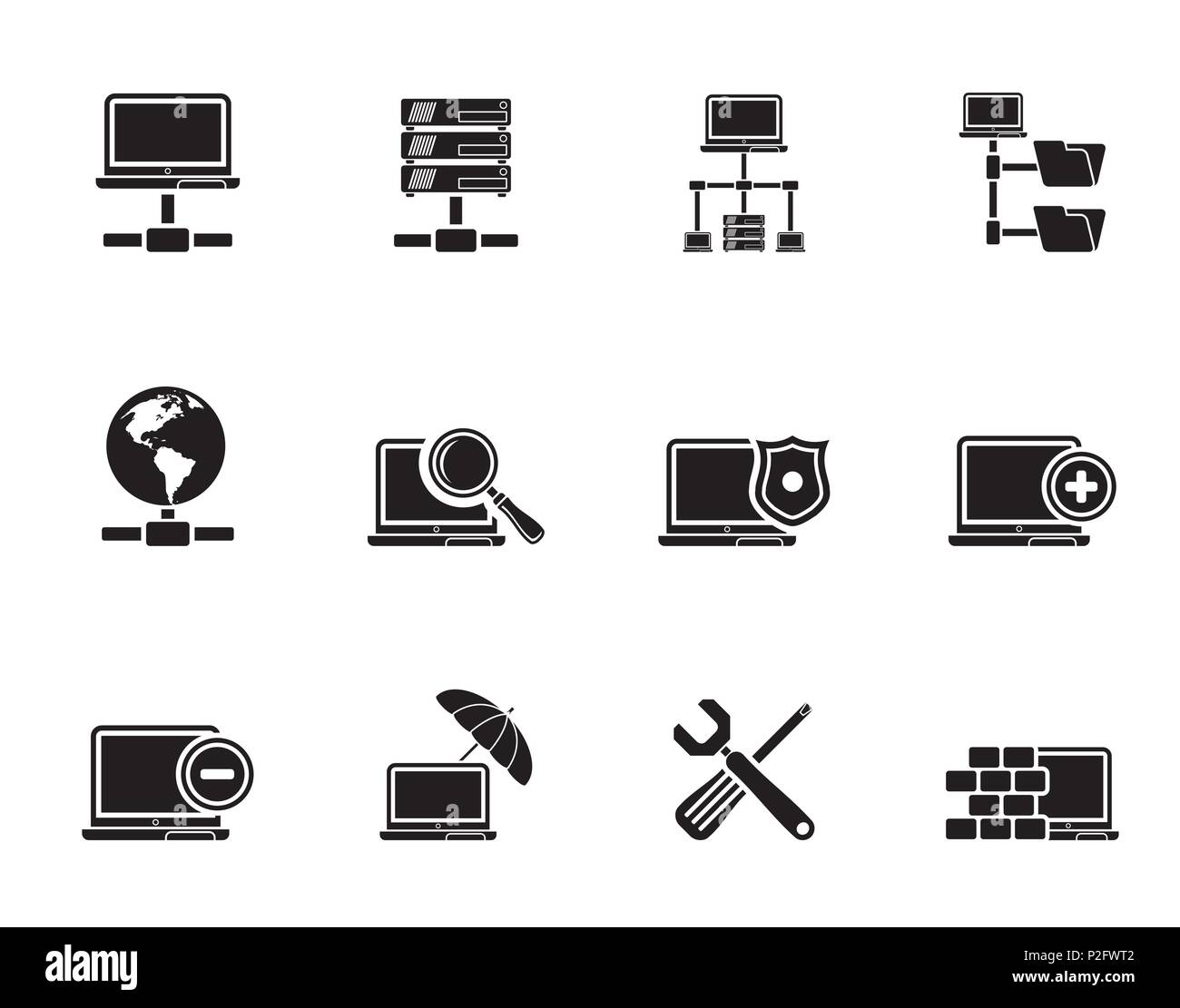 Network silhouette hi-res stock photography and images - Alamy