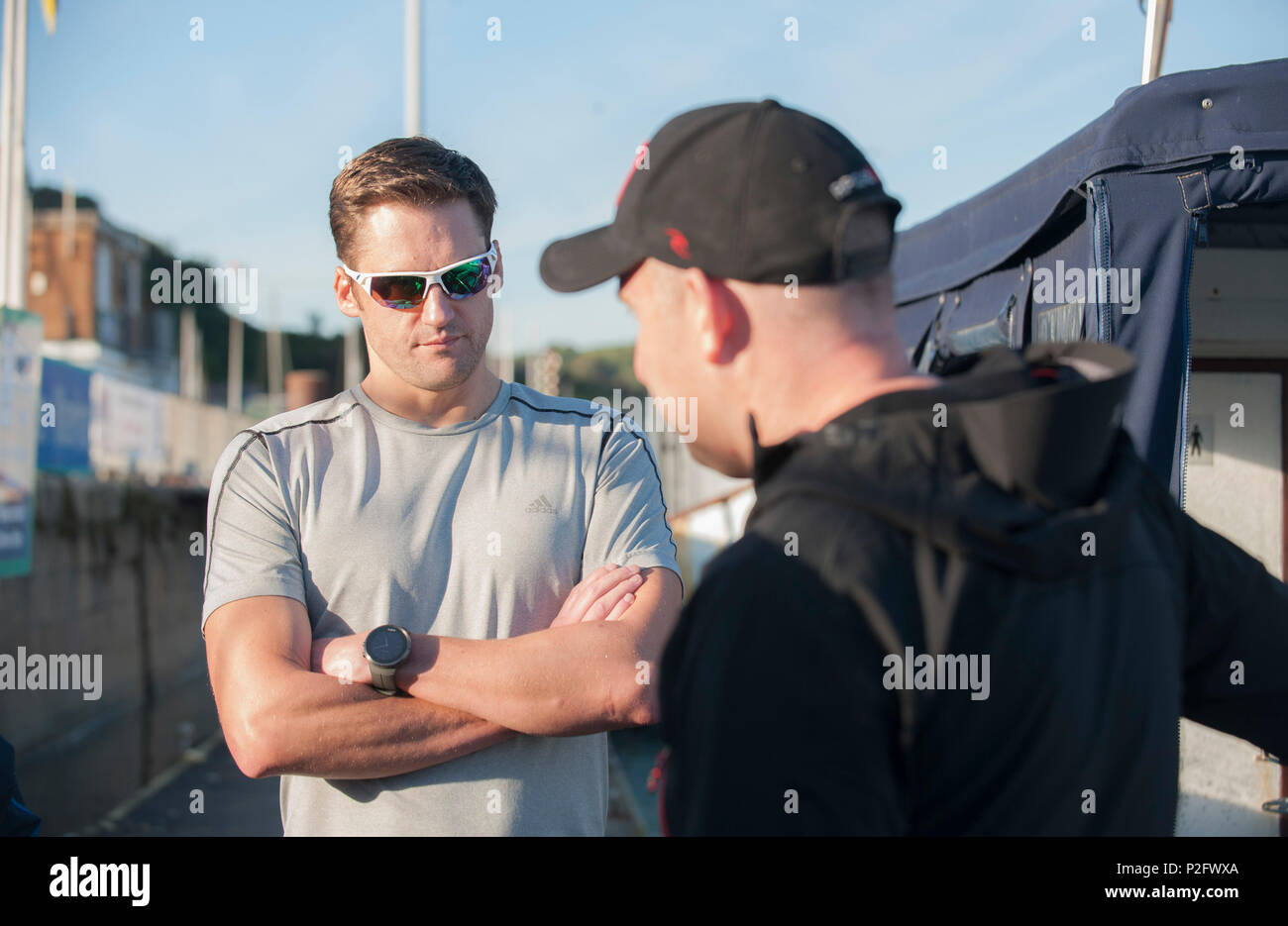 U.S. Air Force Major Simon Ritchie (left), a dermatologist with the ...
