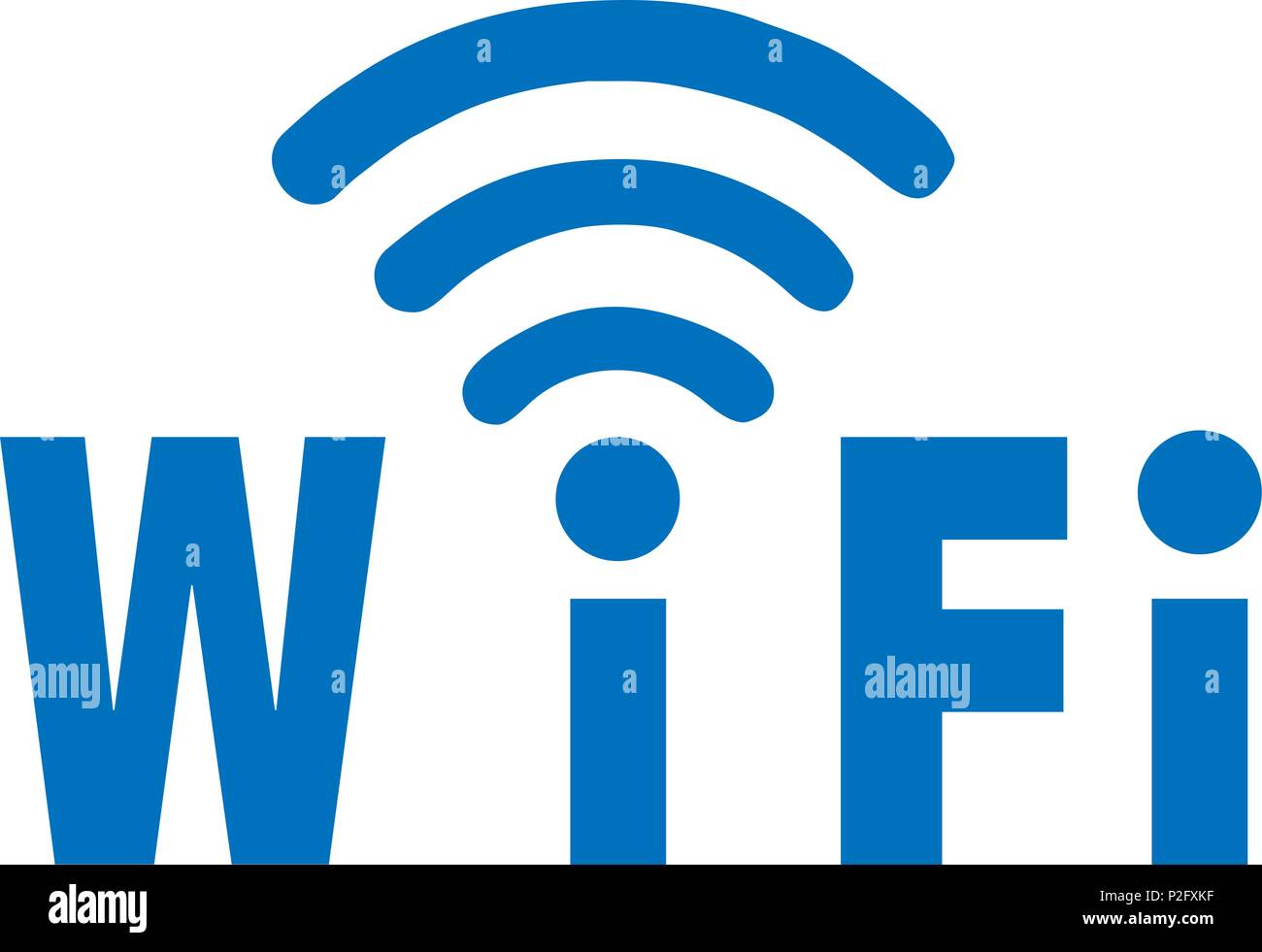Label Wi-Fi blue color on a white 3d Stock Vector Image & Art - Alamy