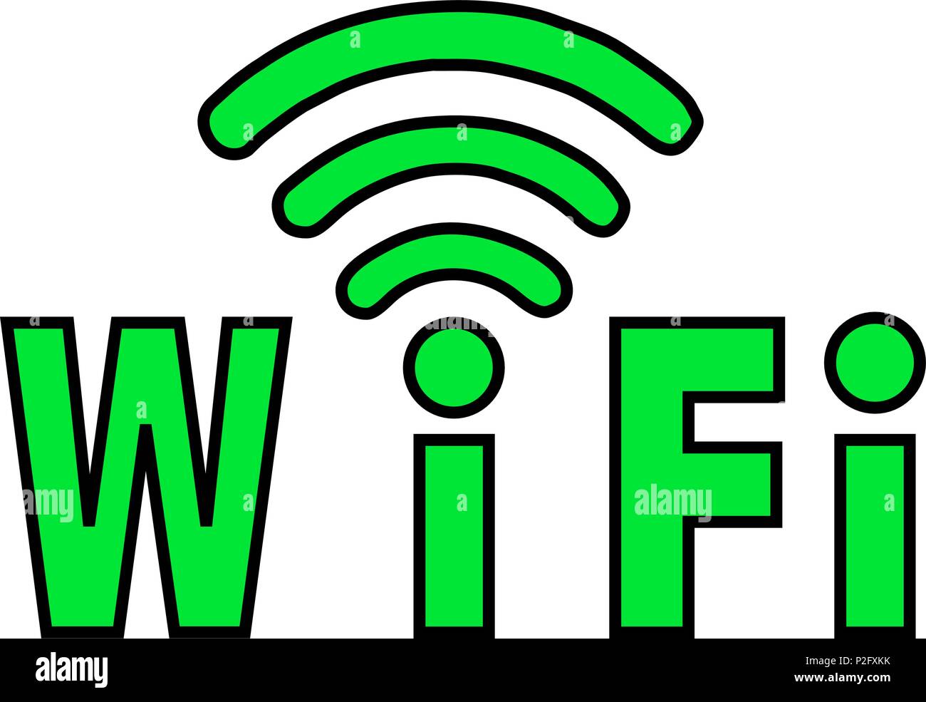 Wi fi text Stock Vector Images - Alamy
