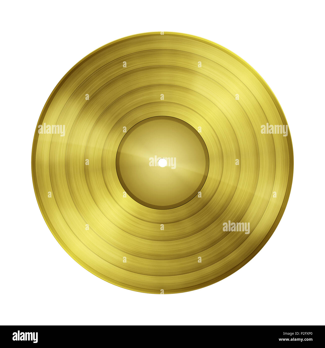 Gold record isolated on white background Stock Photo - Alamy