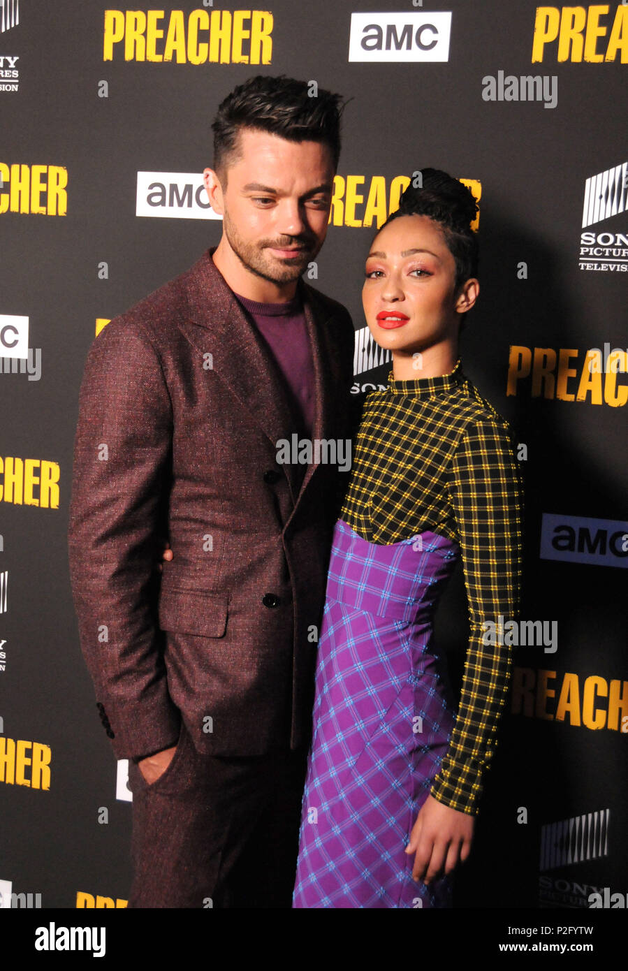 LOS ANGELES, CA - JUNE 14: (L-R) Actor Dominic Cooper and actress Ruth ...