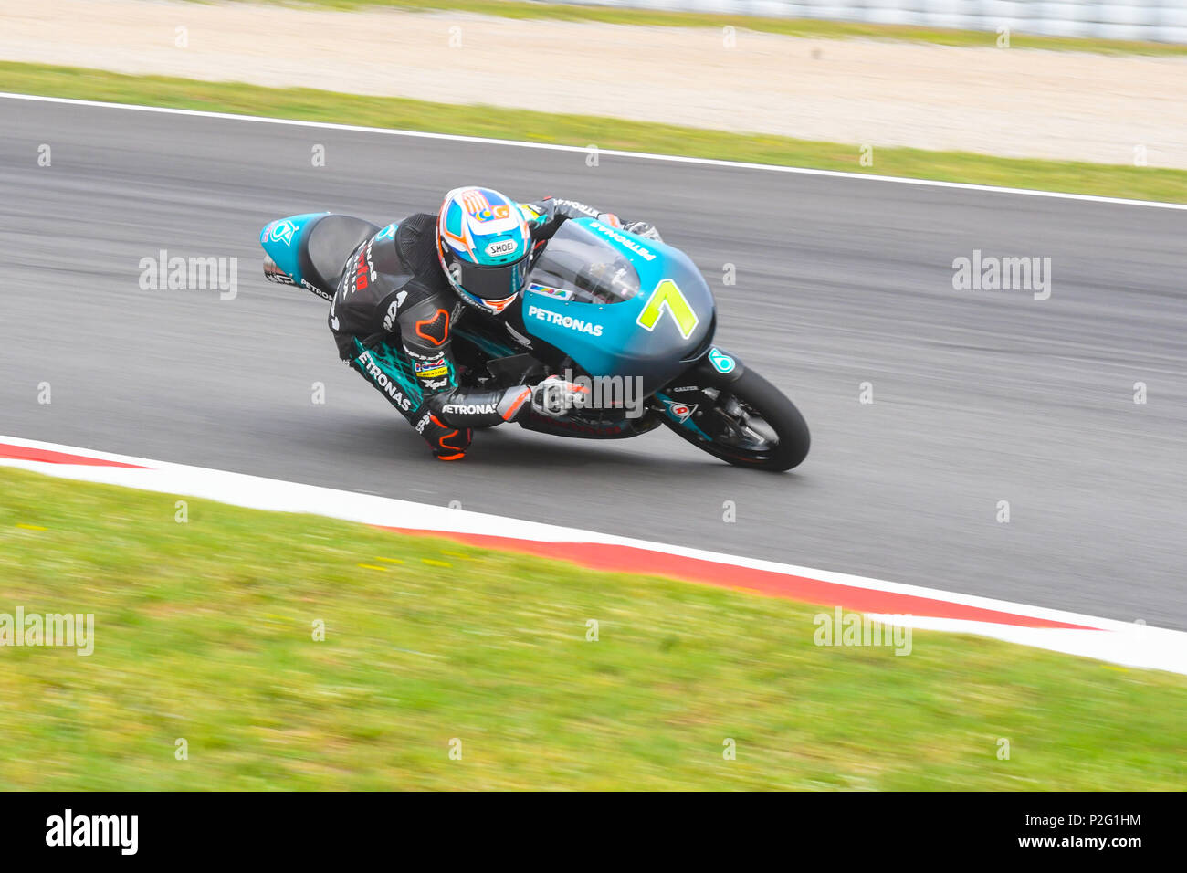 Barcelona, Spain. 15th June 2018. ADAM NORRODIN (7) of Malasya during ...