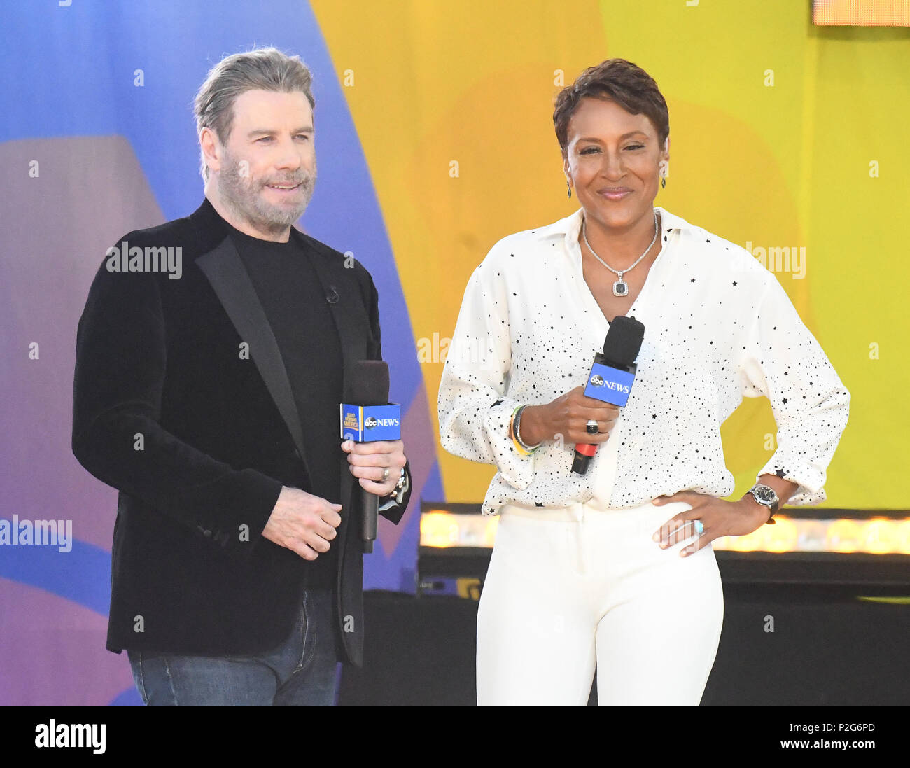 New York, NY, USA. 15th June, 2018. Pitbull and John Travolta are ...