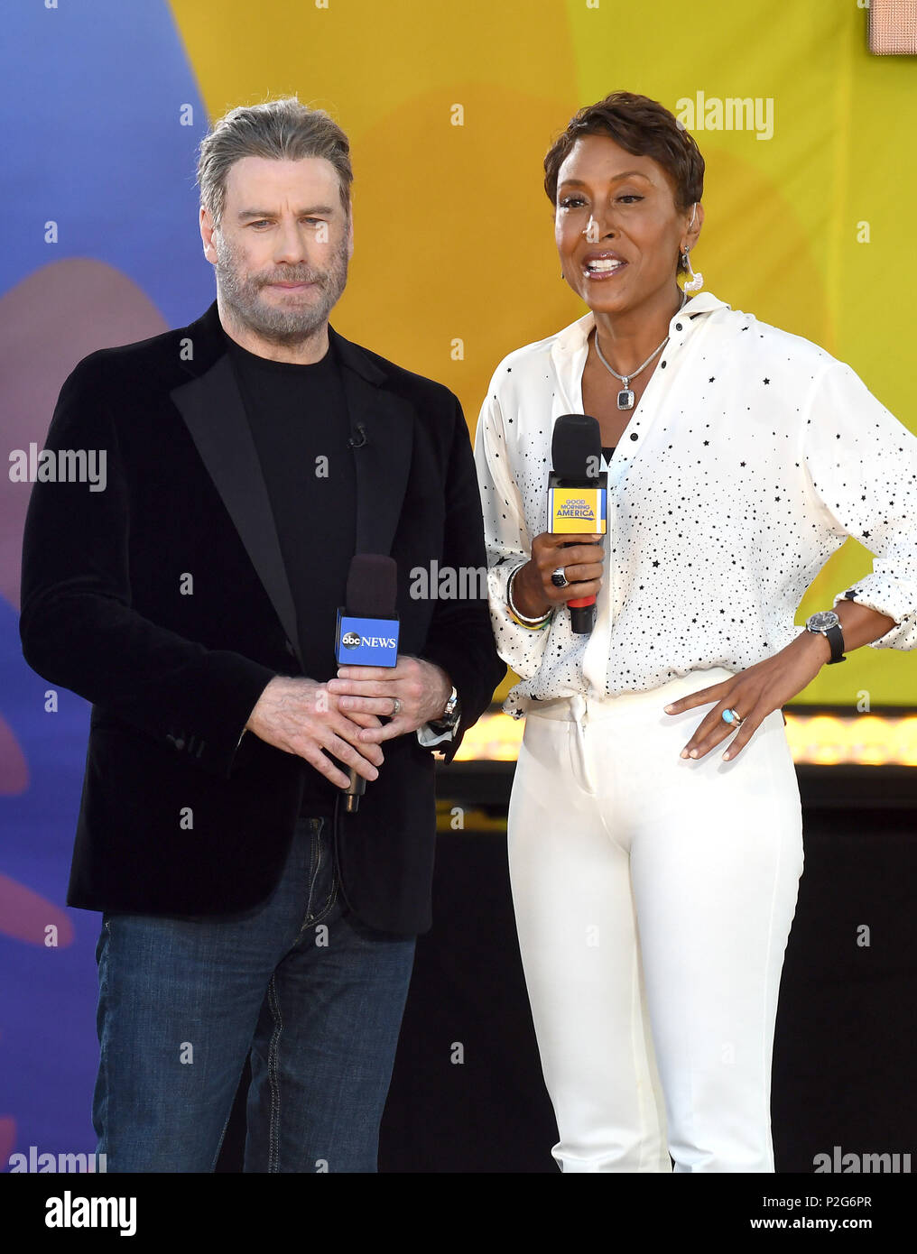 New York, NY, USA. 15th June, 2018. Pitbull and John Travolta are ...