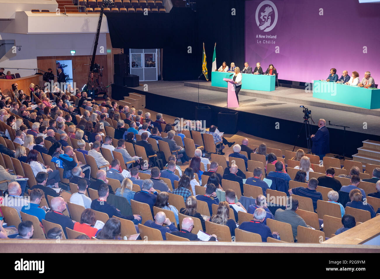 Waterfront Hall, Belfast, Northern Ireland. 15th June 2018. Sinn Feins ...