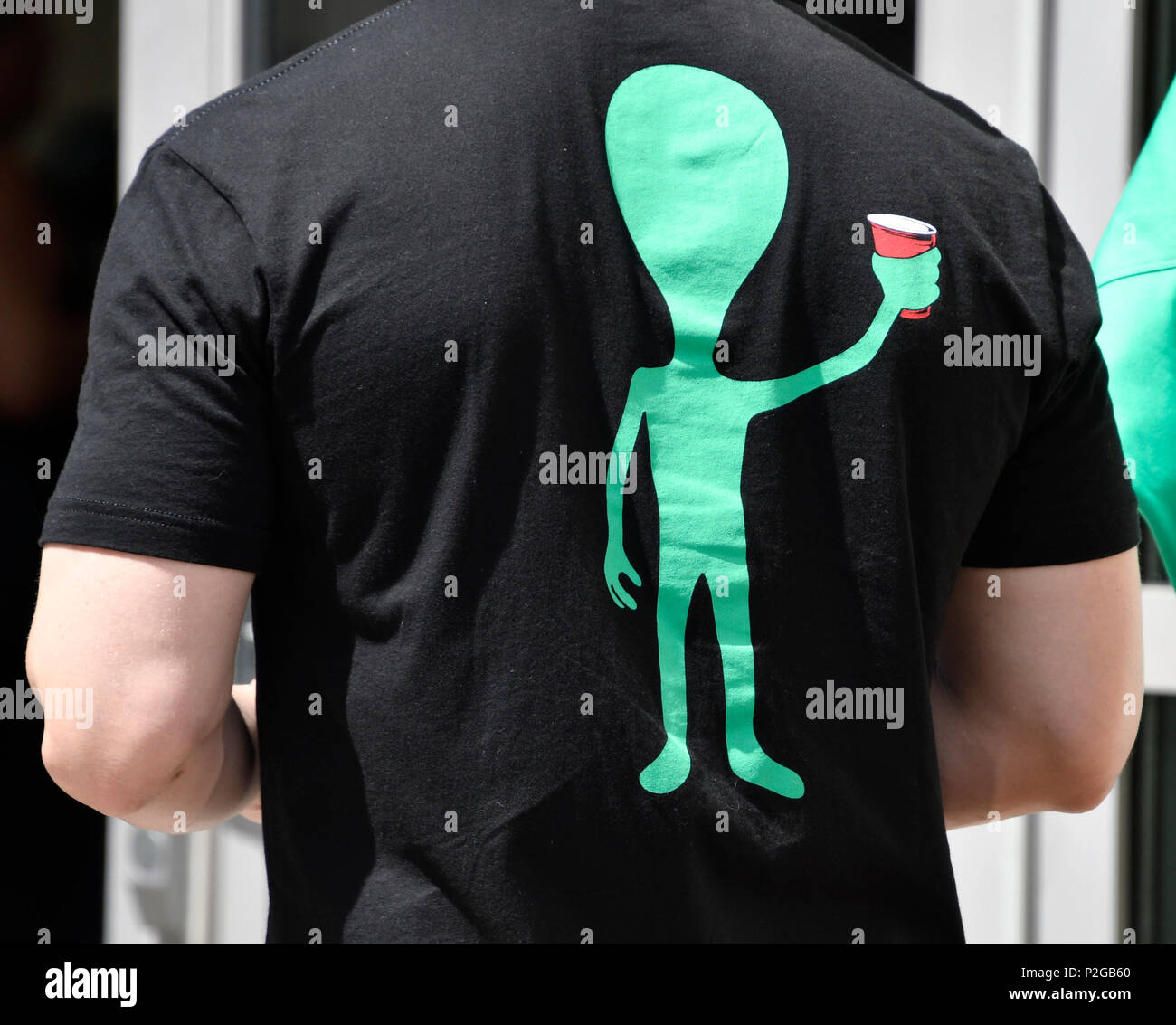 Pasadena, USA. 15th Jun, 2018. Some of the AlienCon fashion fans seen ...