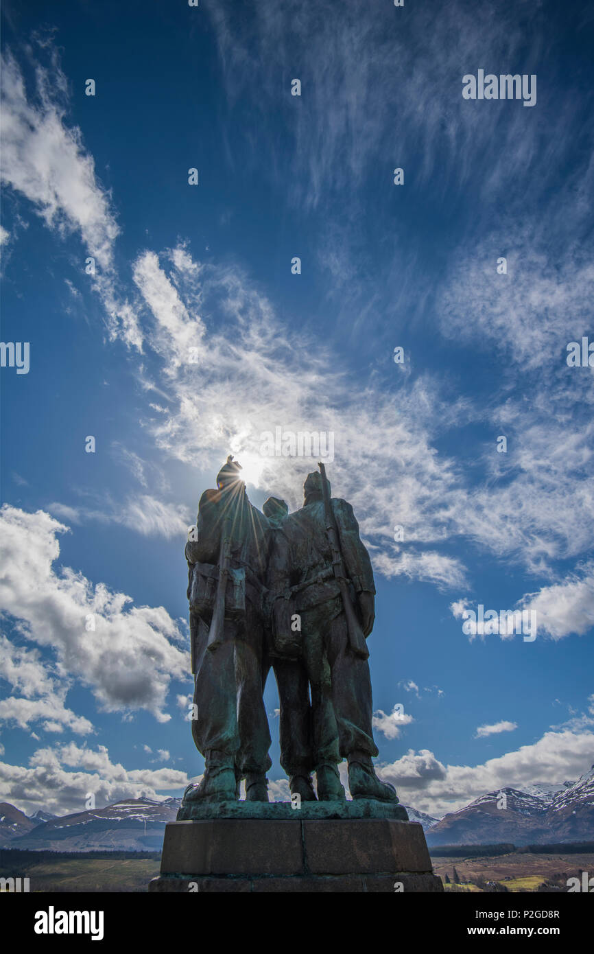 The Commando Memorial at Spean Bridge in the Highlands of Scotland. The ...