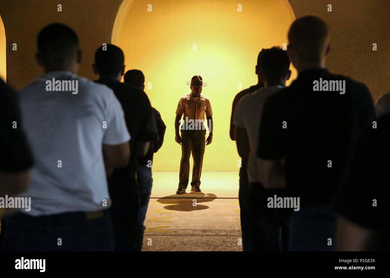 Sergeant Jason J. Harrison, drill instructor, Receiving Company ...