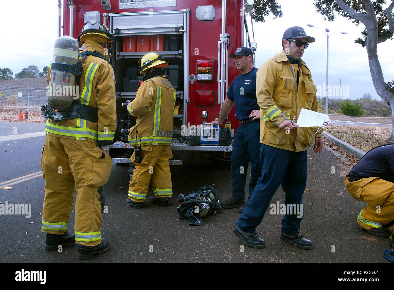Camp Pendleton's hazardous material exercise, at the old naval hopsital ...