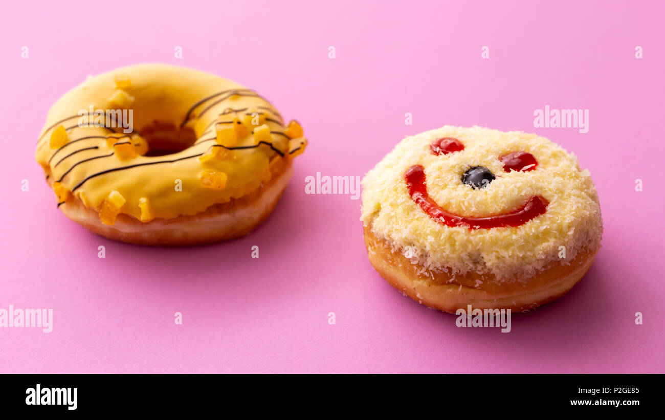 Donut smiley face hi-res stock photography and images - Alamy