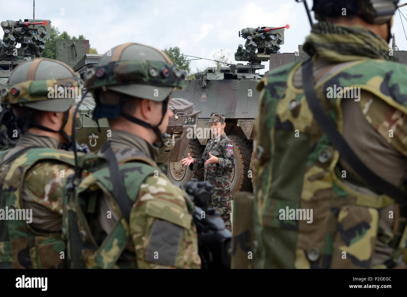 Slovenian Armed Forces Brig. Gen. Alenka Ermenc, right, Assistant to ...