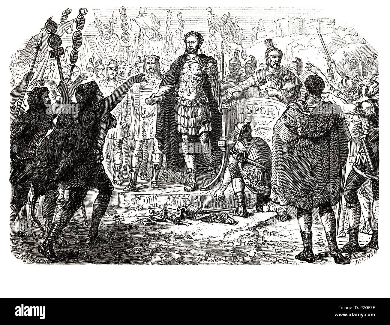 Publio Helvio Pertinax (126-193). Proclamado emperador de Roma por los ...