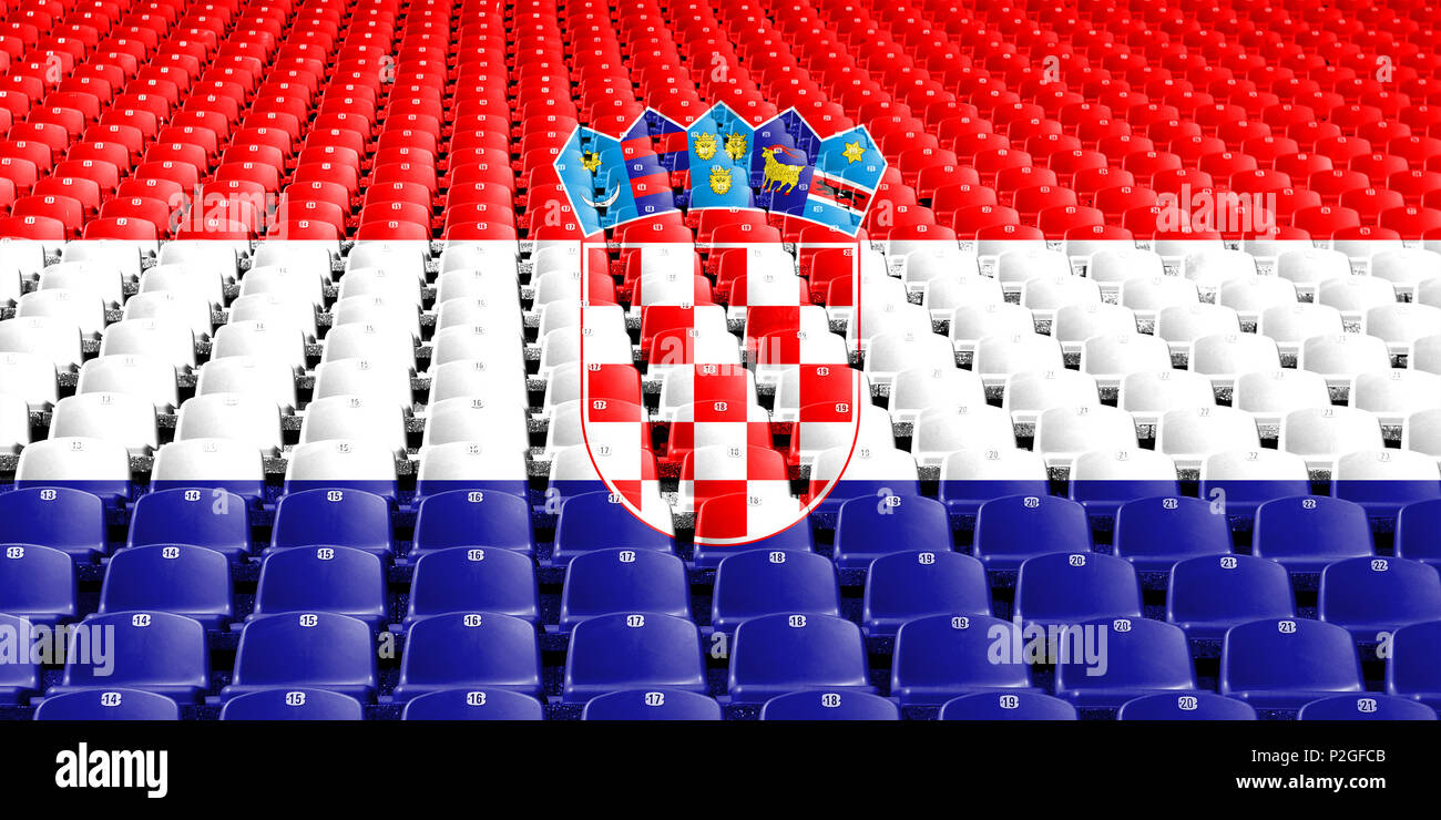 Croatia flag stadium seats Stock Photo - Alamy